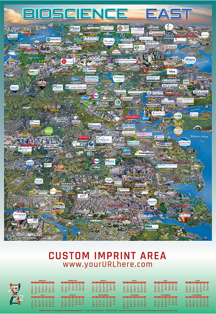 Silicon Maps | Promotional Industry Maps for High Tech and Biotech regions