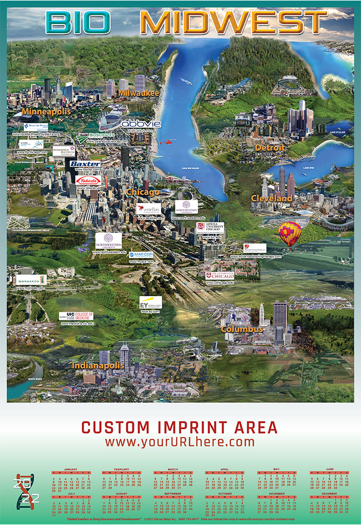 Silicon Maps | Promotional Industry Maps for High Tech and Biotech regions
