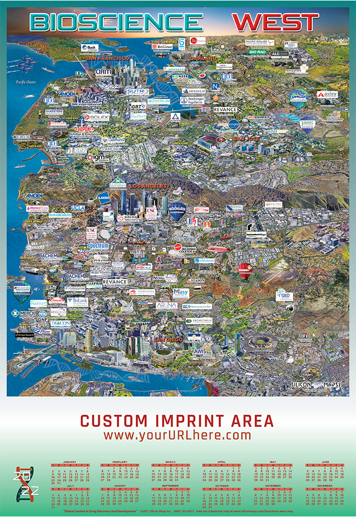 Silicon Maps | Promotional Industry Maps for High Tech and Biotech regions