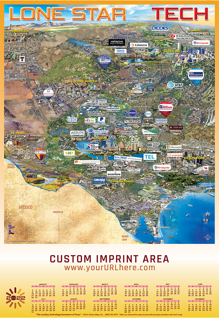 Silicon Maps | Promotional Industry Maps for High Tech and Biotech regions