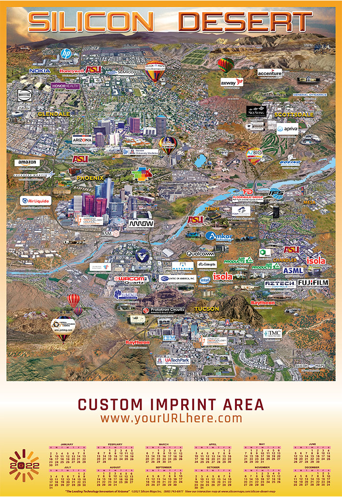 Silicon Maps | Promotional Industry Maps for High Tech and Biotech regions