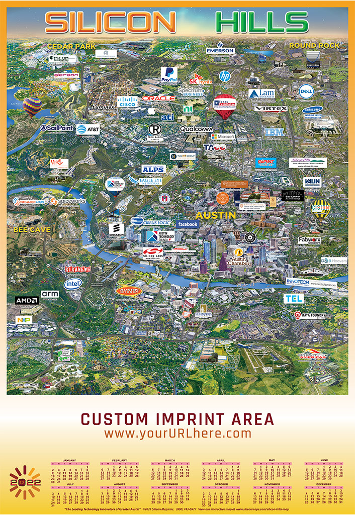 Silicon Maps | Promotional Industry Maps for High Tech and Biotech regions