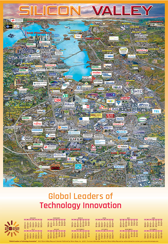 Silicon Maps | Promotional Industry Maps for High Tech and Biotech regions