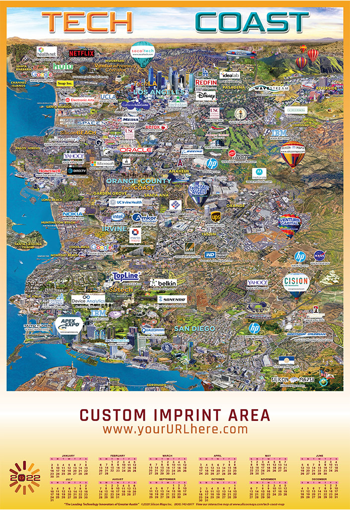 Silicon Maps | Promotional Industry Maps for High Tech and Biotech regions