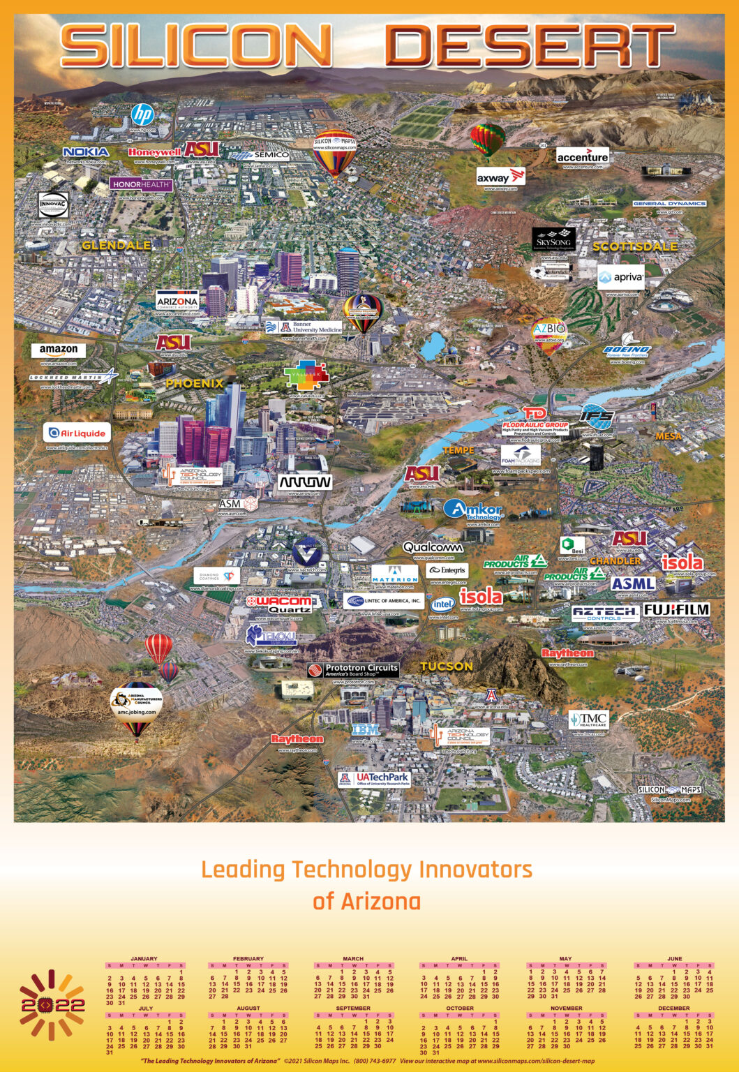 Silicon Maps | Promotional Industry Maps for High Tech and Biotech regions