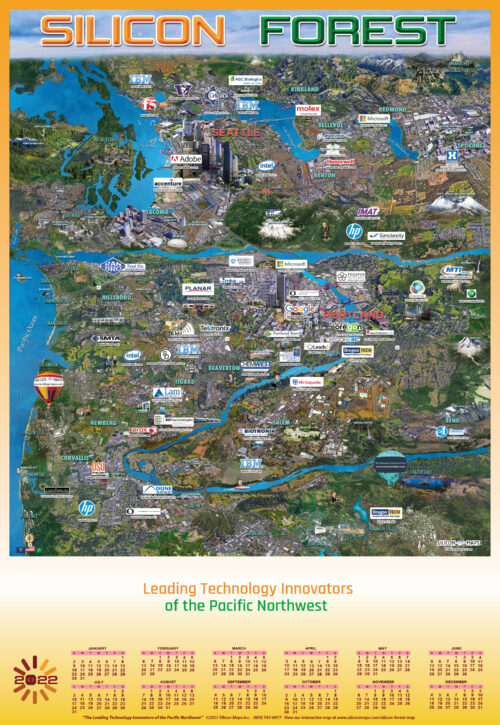 Silicon Maps | Promotional Industry Maps for High Tech and Biotech regions