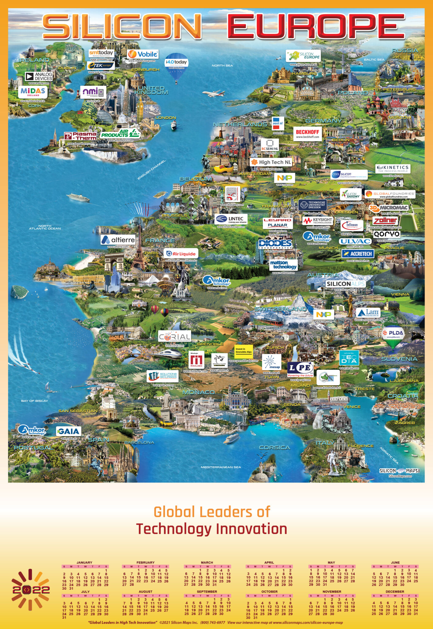 Silicon Maps | Promotional Industry Maps for High Tech and Biotech regions