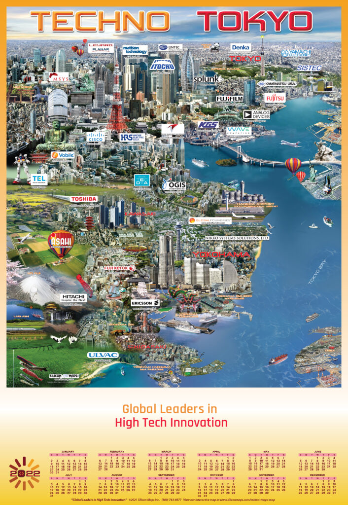 Silicon Maps | Promotional Industry Maps for High Tech and Biotech regions