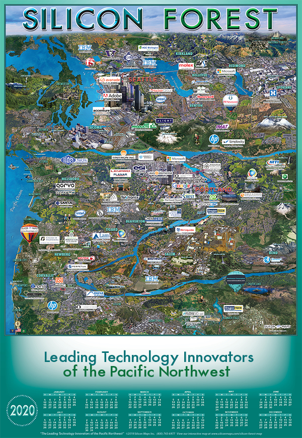 Silicon Maps | Promotional Industry Maps for High Tech and Biotech regions