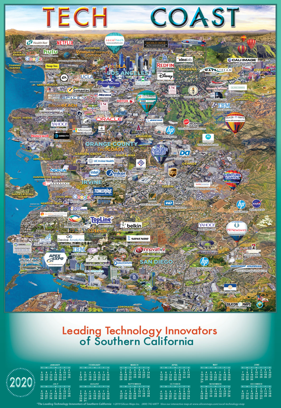 Silicon Maps | Promotional Industry Maps for High Tech and Biotech regions