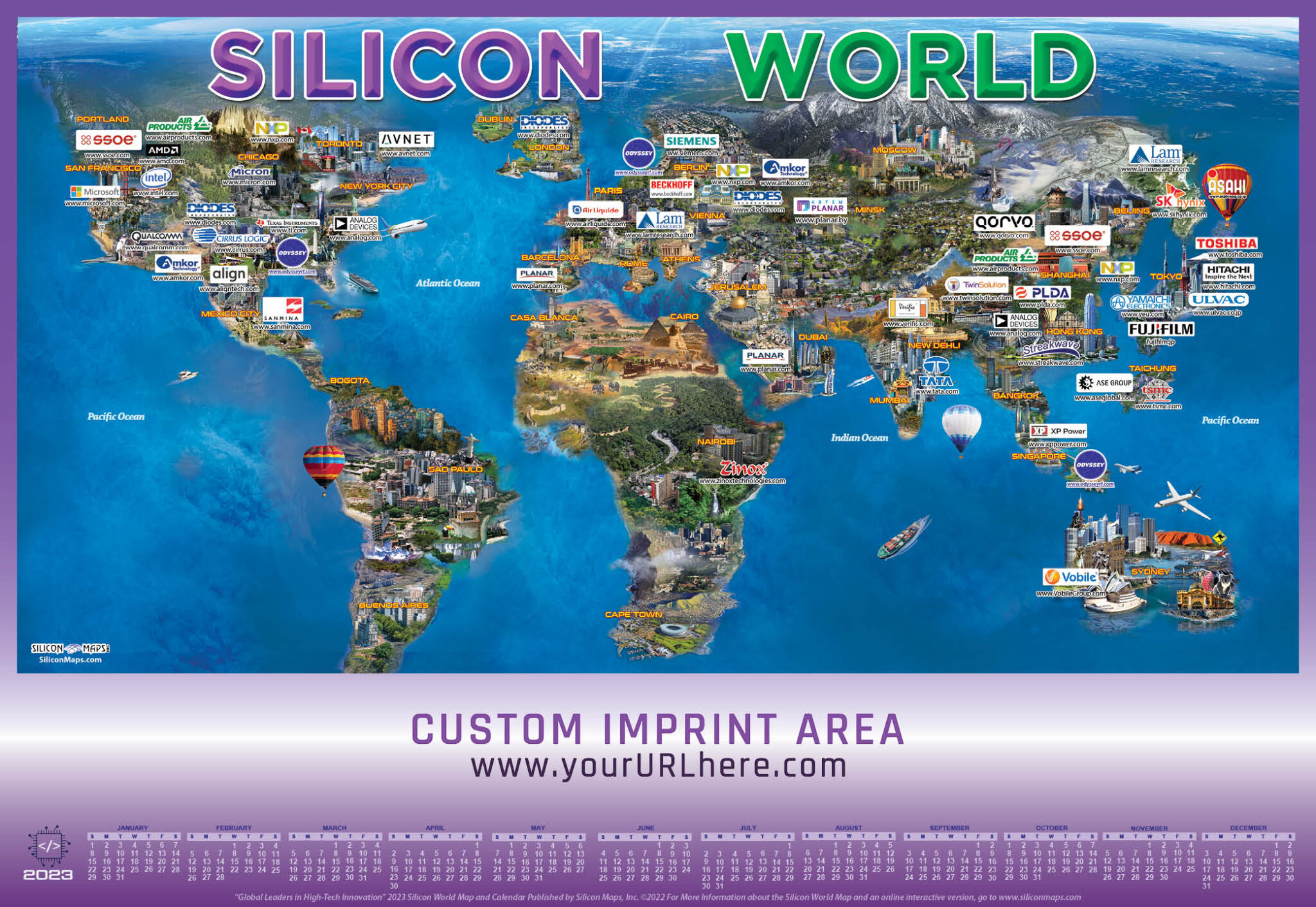 Silicon Maps | Promotional Industry Maps for High Tech and Biotech regions