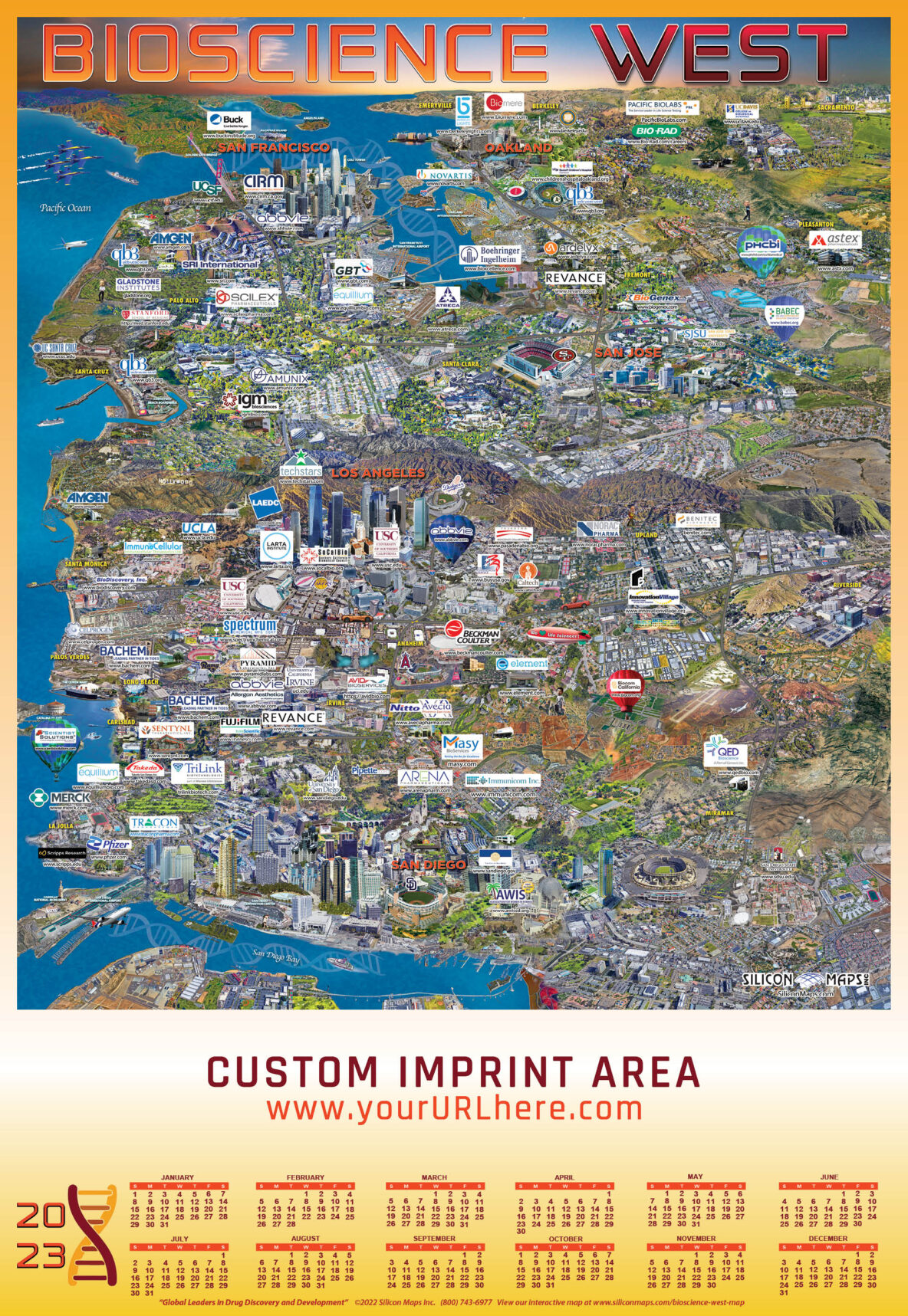 Silicon Maps | Promotional Industry Maps for High Tech and Biotech regions