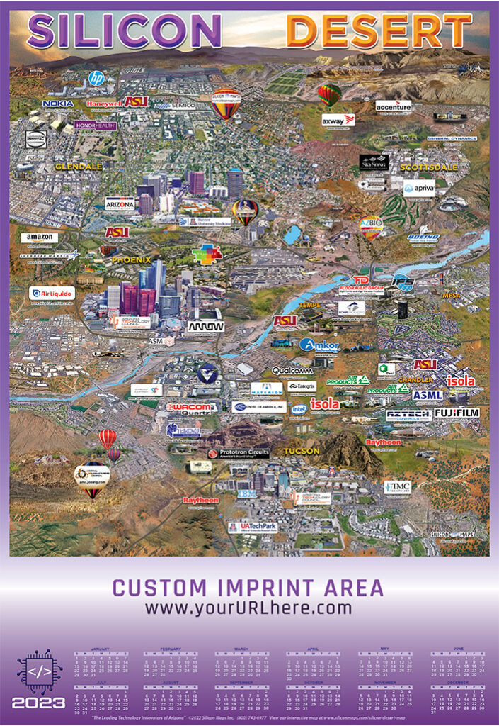Silicon Maps | Promotional Industry Maps for High Tech and Biotech regions