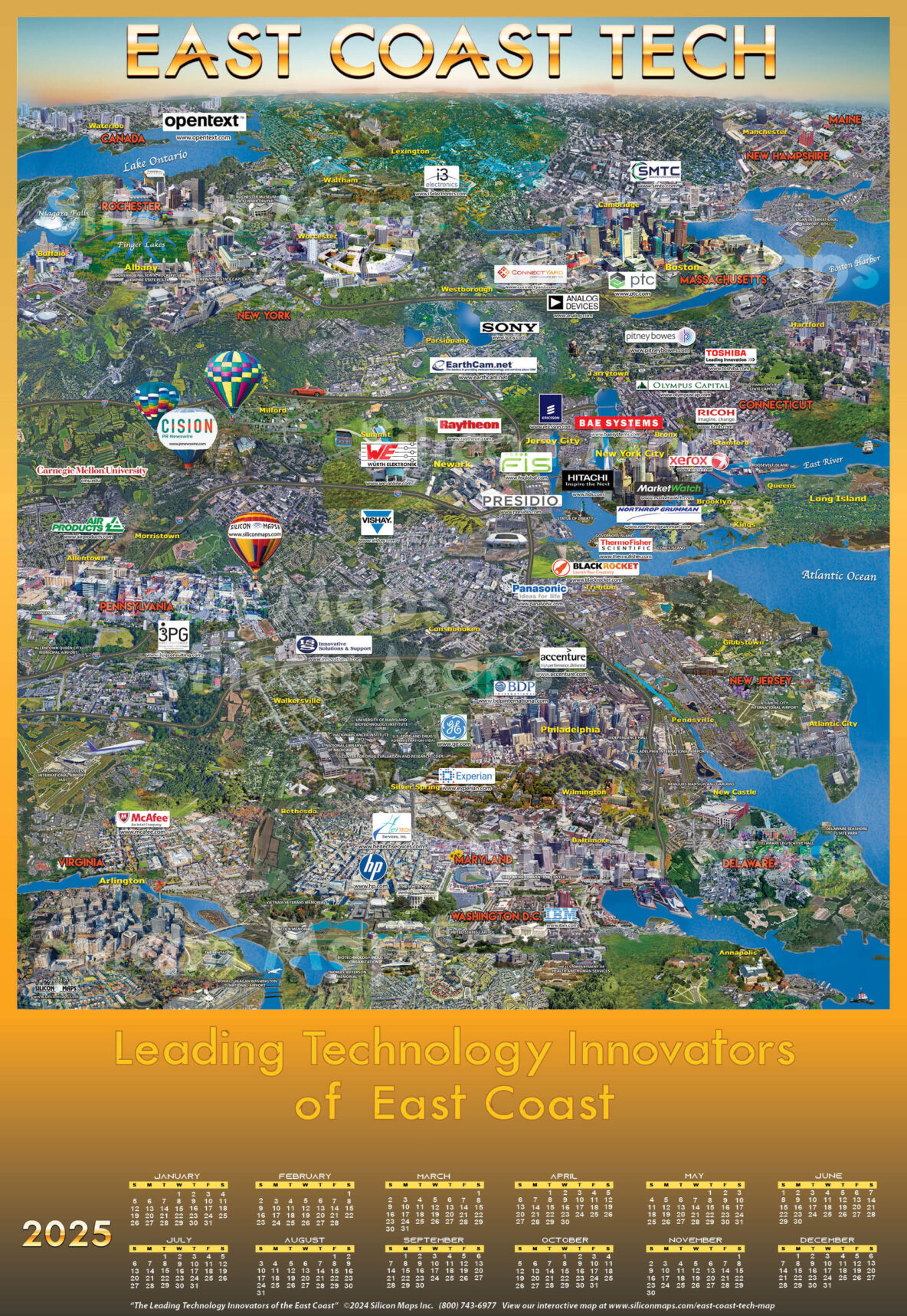 East Coast Tech 2025 (Pre-Order) | Silicon Maps
